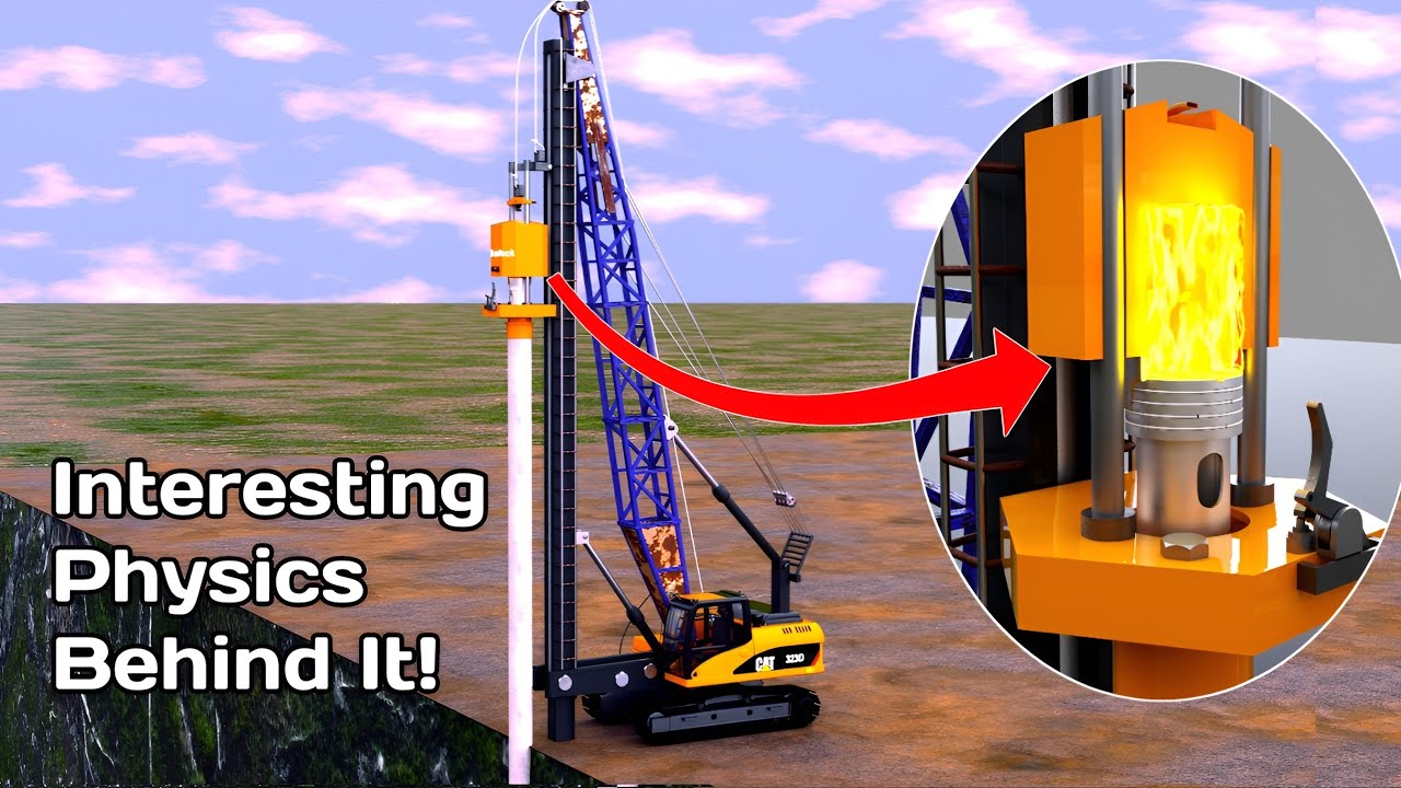 How does a diesel pile hammer work?