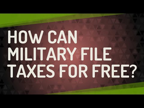 How can military file taxes for free?