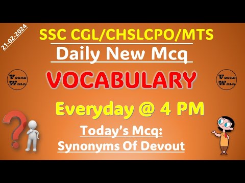 What is the Synonym of Devout | Vocab Wala | Daily Vocabulary #ssc2024 #cgl2024 #dailymcqs #ssccpo