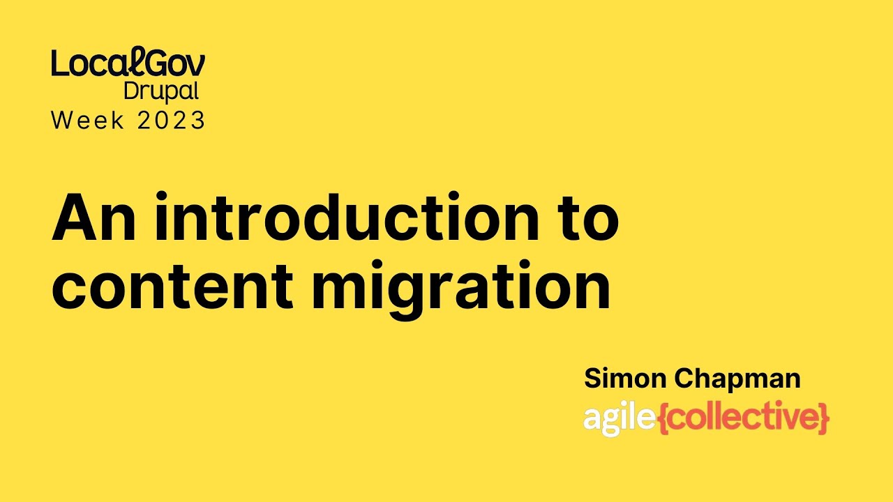 Introduction to content migration