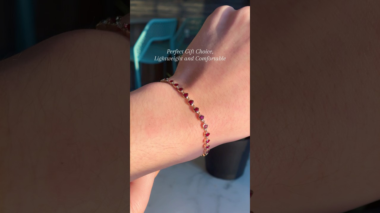 Our Heart Ruby Bracelet in Yellow Gold 🥹✨❤️
