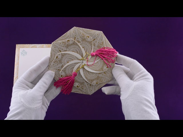 Customize Wedding Invitations - Fabric finish Personalized Wedding Card ...