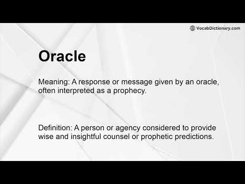 Oracle Meaning