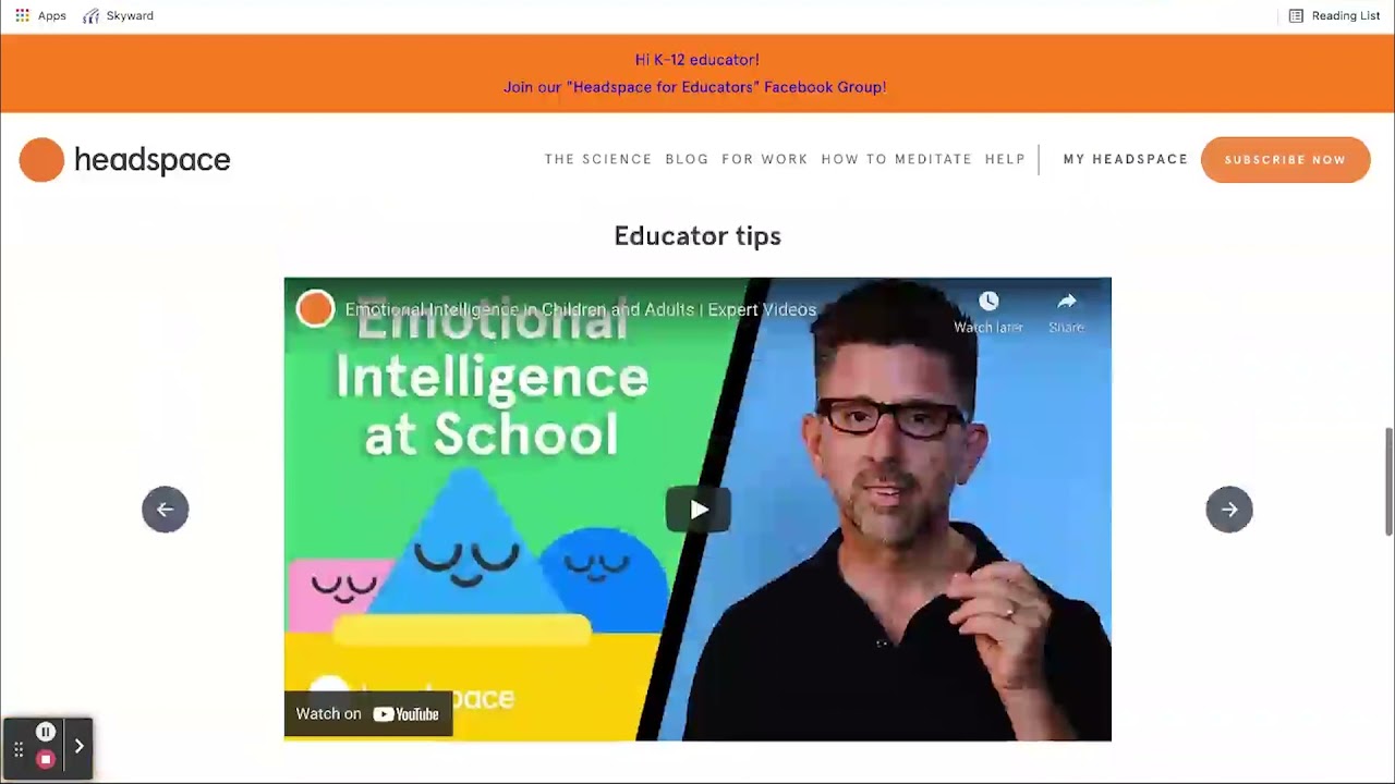 Build Mindfulness in the Classroom with Headspace for Educators