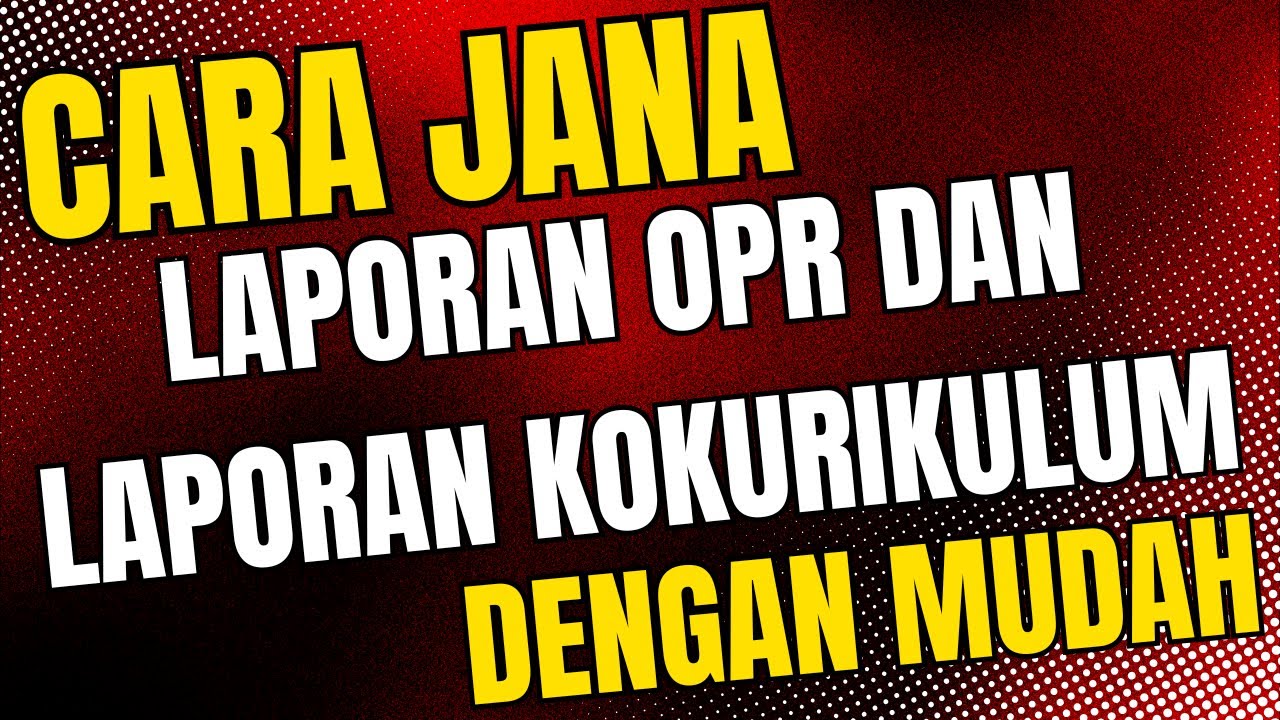 CARA  MUDAH JANA LAPORAN KOKURIKULUM DAN OPR MENGGUNAKAN HTML HANYA DENGAN PROMPT