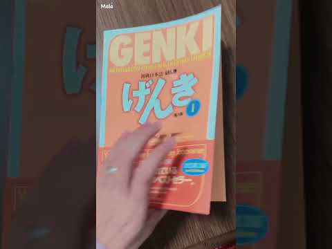 Genki げんき Japanese Elementary Book 📕 Selfstudy 🥰🎊 #japanese #fyp #japan #study #hardwork