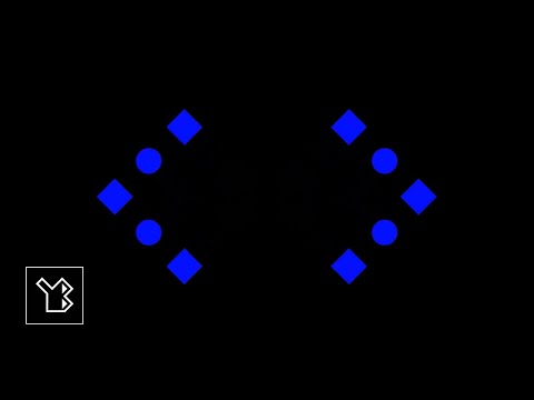 Blue Squares and Circles Animated GIF for Waiting Screen Loop
