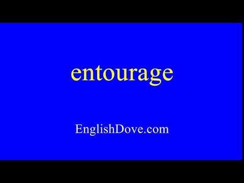 How to pronounce entourage in American English.