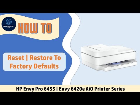 HP Envy Pro 6455 | Envy 6420e Printer :How to reset/restore to Factory Defaults