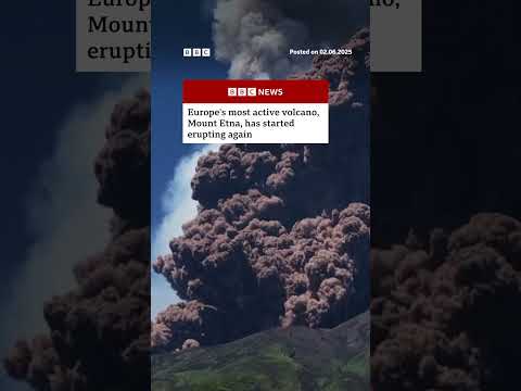 Mount Etna volcano in Sicily spews huge plumes of ash. #Volcano #Eruption #BBCNews