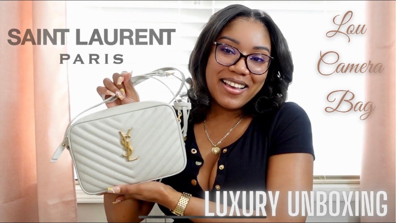 Luxury Unboxing: Saint Laurent | Lou Medium Monogram/YSL Camera Bag  (Vintage White) 🥳🛍💝