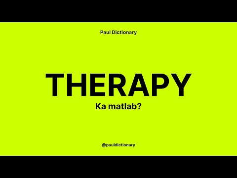therapy Meaning in Hindi/Urdu | Meaning of therapy | therapy ka matlab? | therapy क्या है?