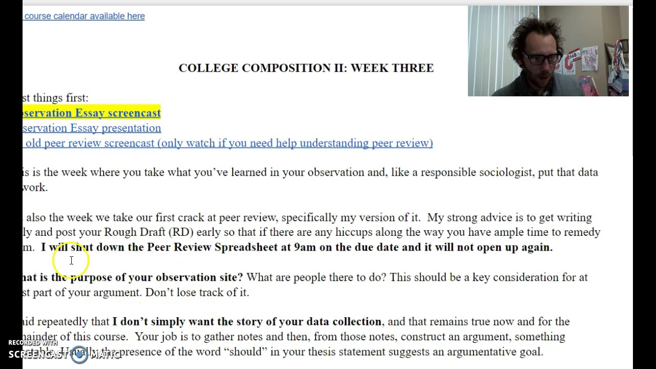 Observation Essay: Tips & Suggestions