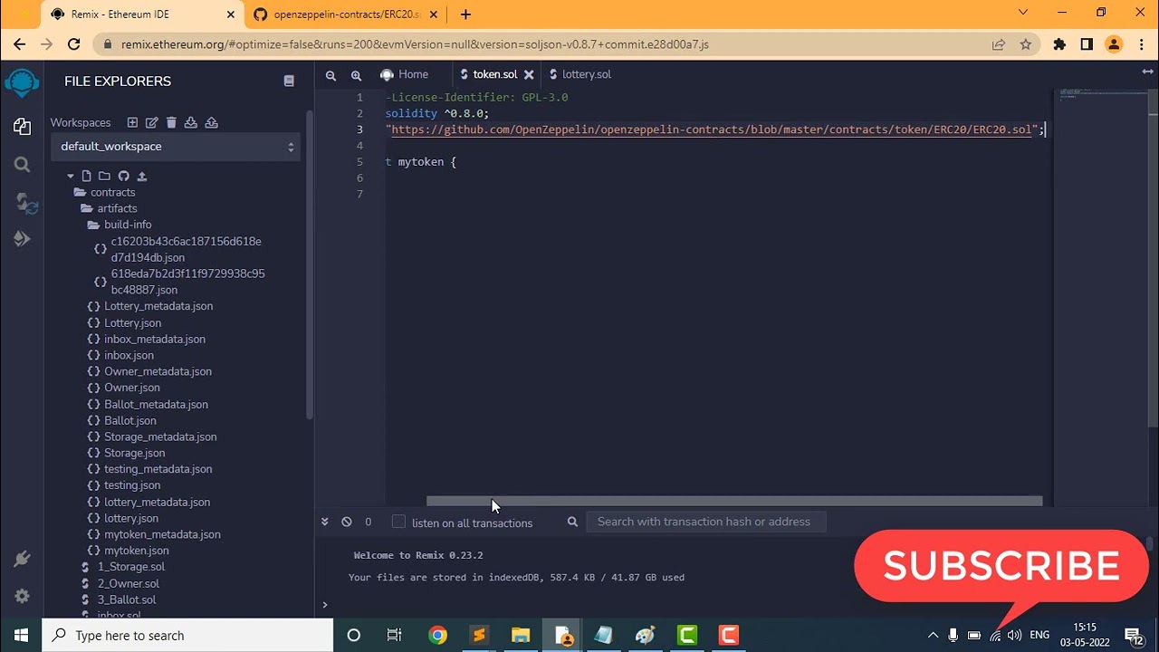 How to create a new ERC20 token using openzeppalin