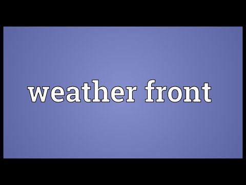 Weather front Meaning