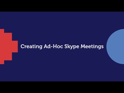 Creating an AdHoc Skype Meeting