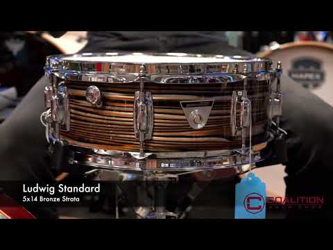 Ludwig Standard (Jazzfest) wood snare 1970s - Ruby Strata | Reverb
