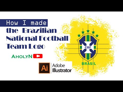 FIFA World Cup Qatar 2022: Brazil National Football Team Logo Design in Adobe Illustrator