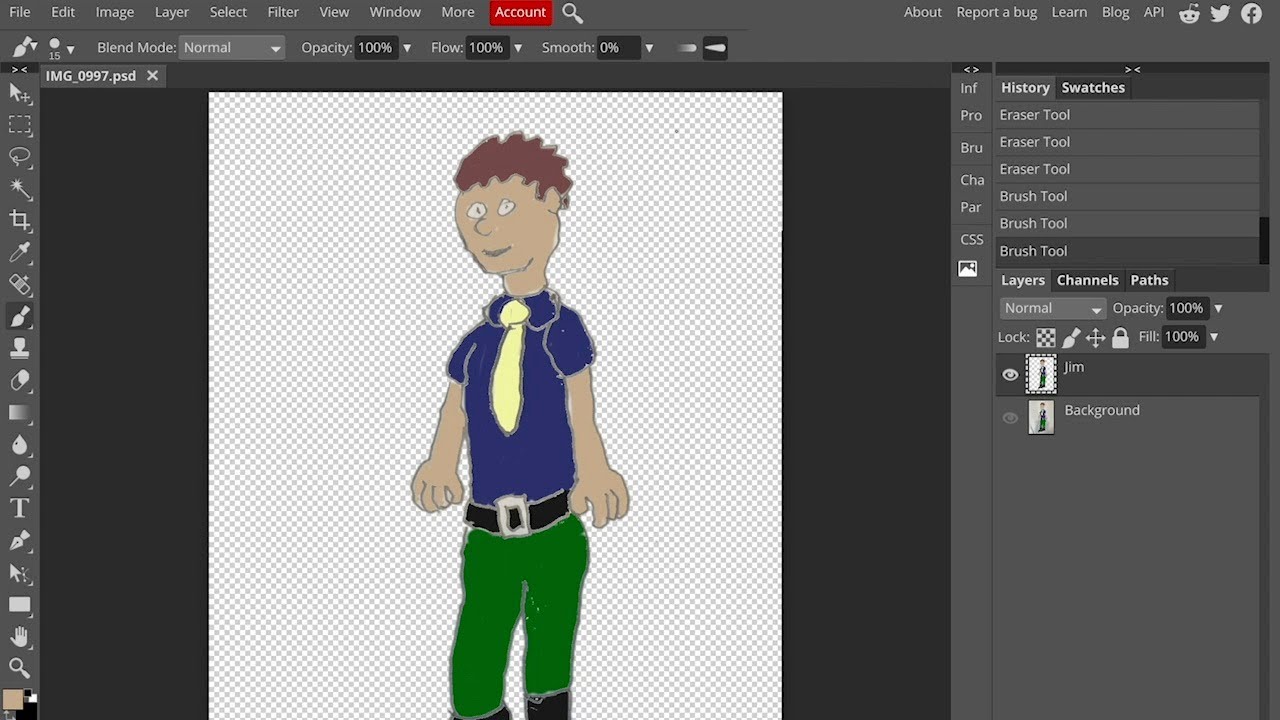 Photopea Image to Layer PSD