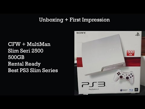 Unboxing PS3 Slim 500GB Indonesia + First Impression, BNIB CECH-2500A warna Classic White
