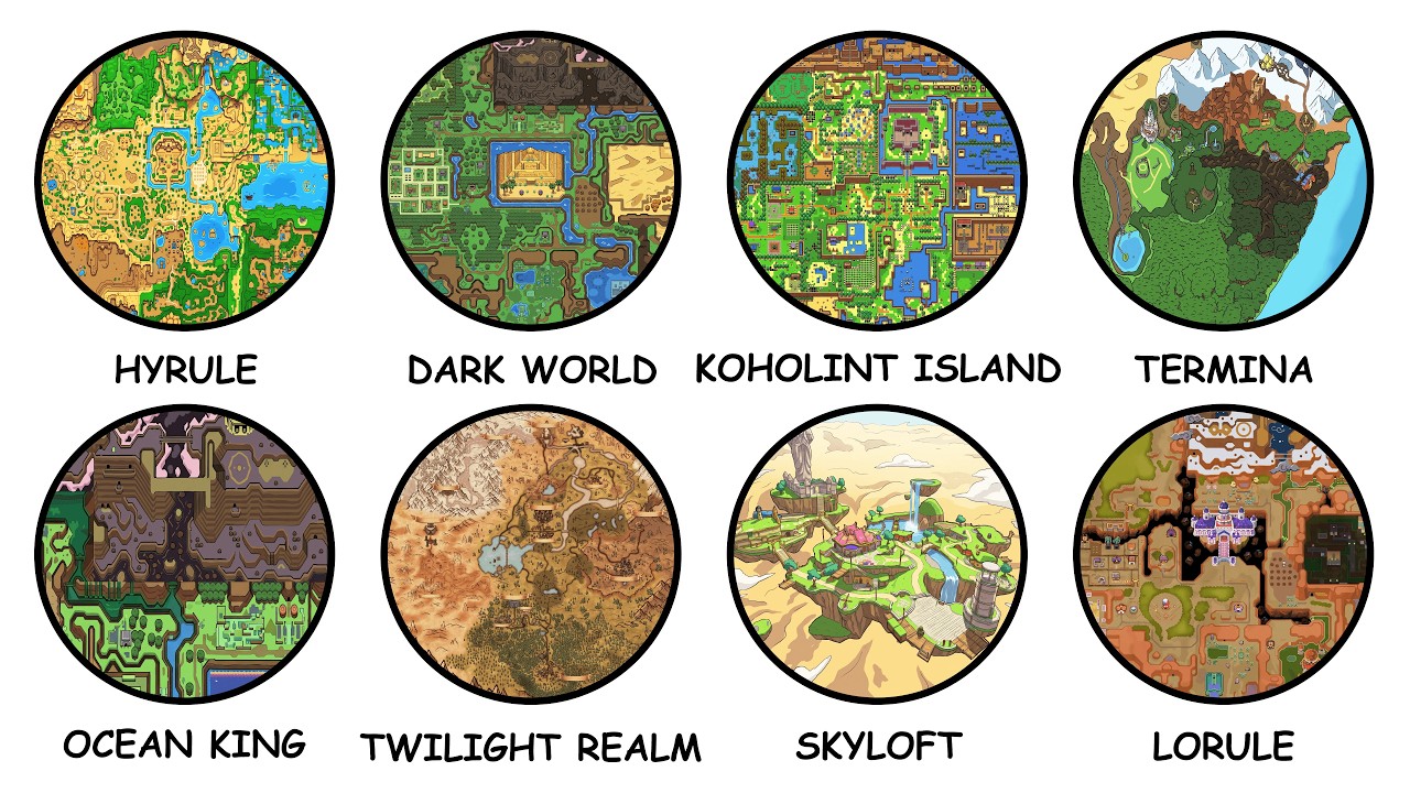 Every Zelda World Map Explained
