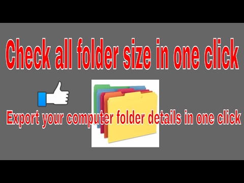 How to check all Folder Size in one click