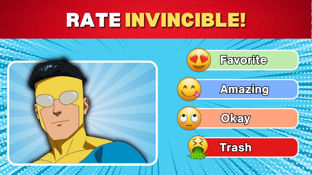 Invincible Tier List Quiz 🔥 Rank Every Character | Prime Video Edition