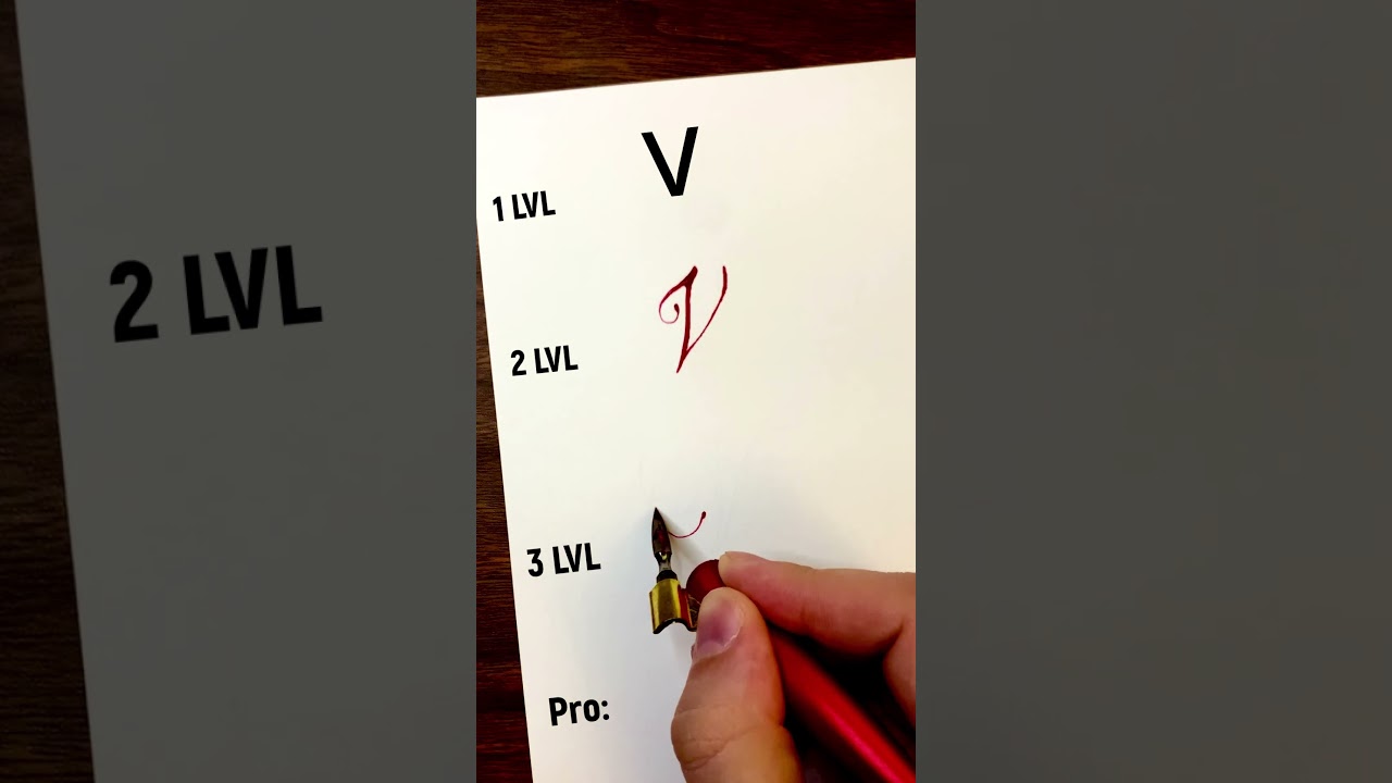 Letter V 4 Styles #calligraphy #handwriting #art