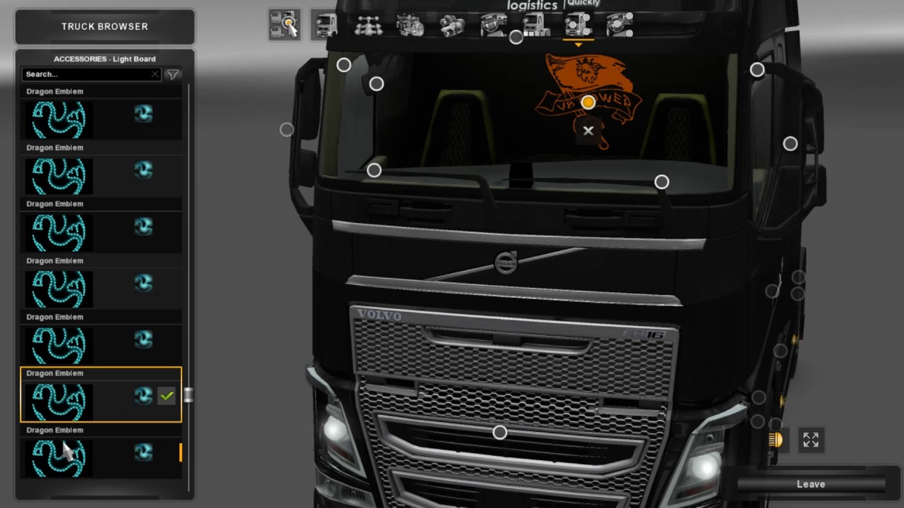 interior Back Lights v 2.0 - ETS 2