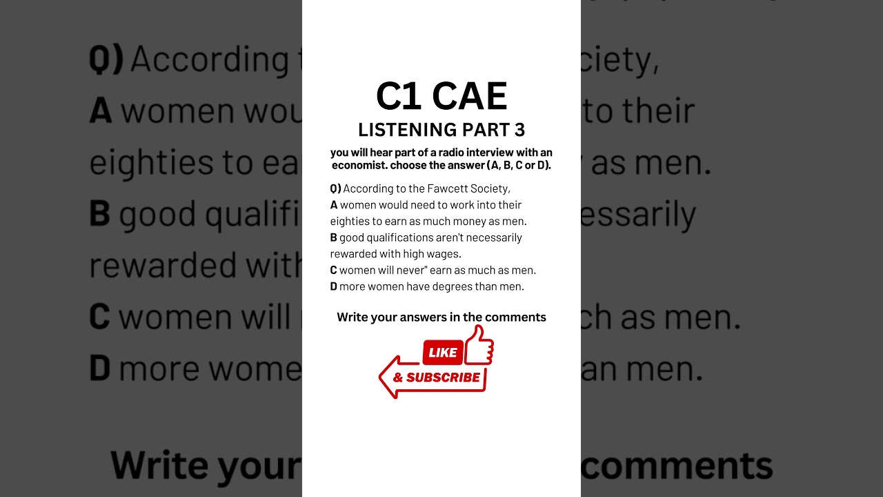 C1 Certificate Advanced English Preparation (CAE) Listening Practice - Part 3 #caexams #c1advanced