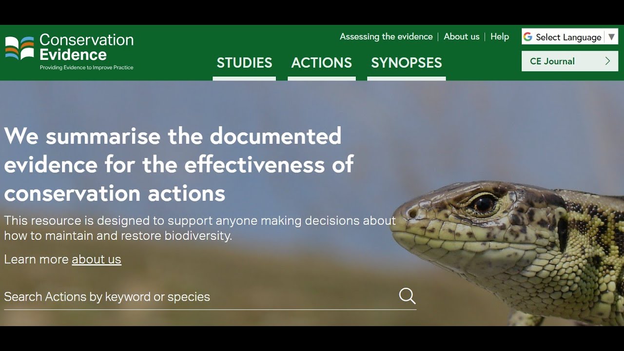 How to use Conservation Evidence 2025