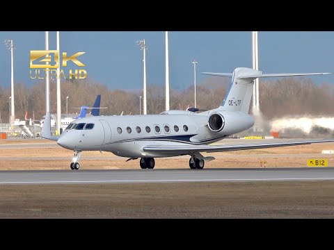 Gulfstream G650 from Sparfell Aviation OE-LTF departure at Munich Airport MUC EDDM #siko #msc2024