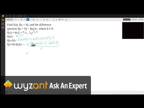 Finding the difference quotient