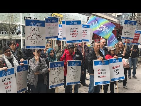 OPSEU joins Legal Aid Ontario protest