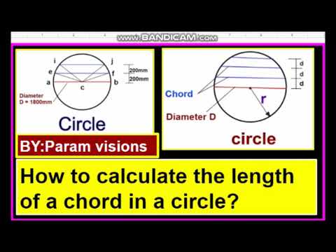 How to calculate chord length in a circle?/ Calculation procedure of length of a chord in a circle.