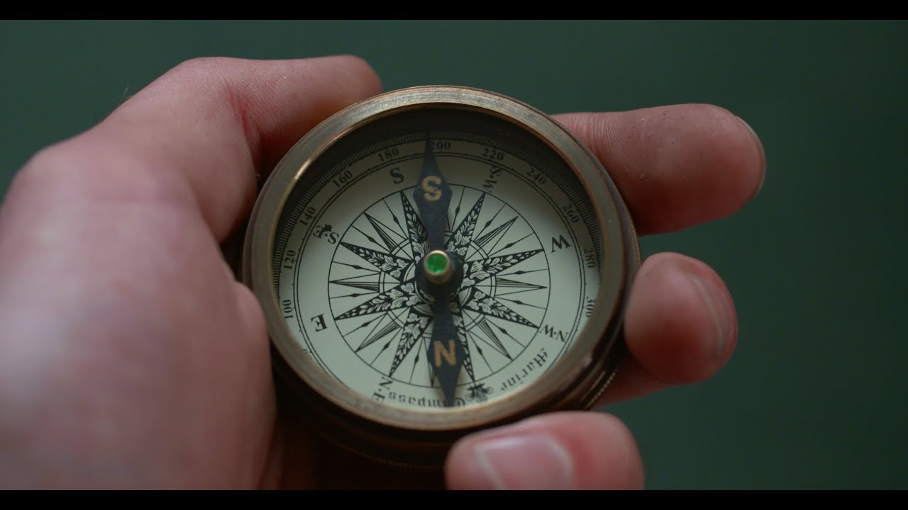 Vintage Magnetic Compass Finding North - Free Stock Video Download - Free Stock Video Footage