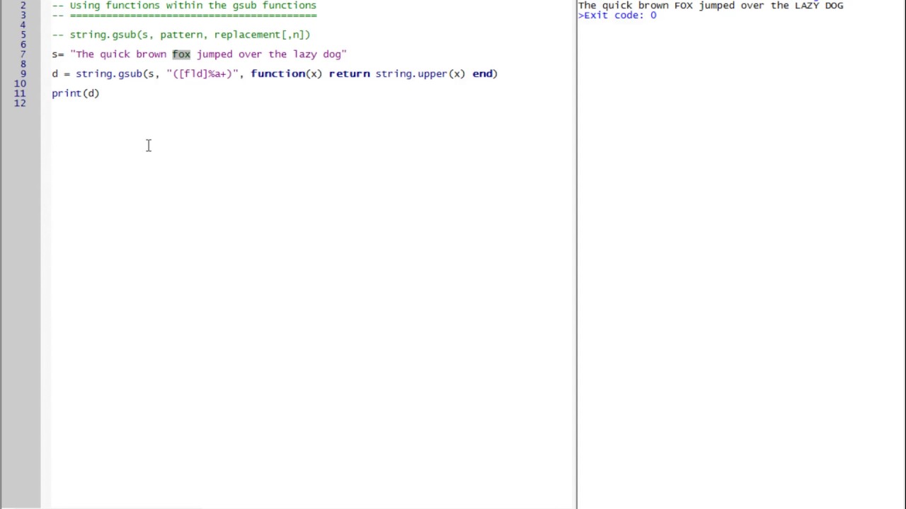 Using functions in Lua GSUB substitution function