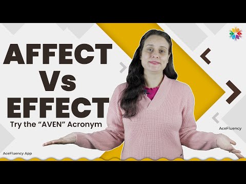 AFFECT Vs EFFECT | English Grammar | Learn English with Ace Fluency