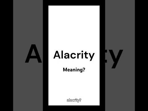 vocabulary - alacrity #english #synonyms #alacrity