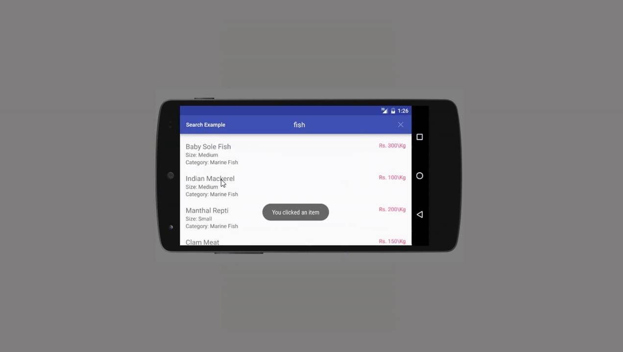 Android SearchView PHP MySQL demo