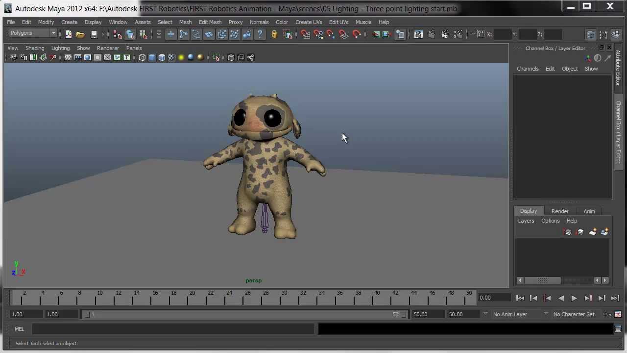30 Second Animation: Three-point Lighting in Maya