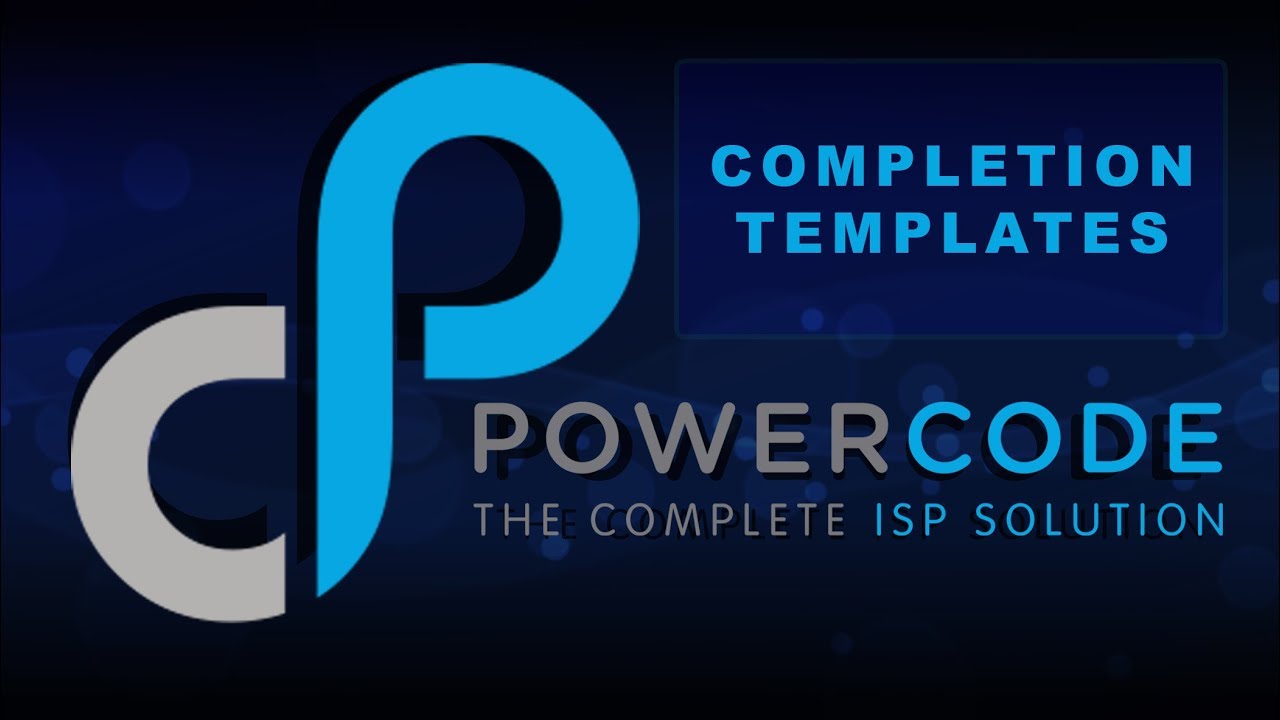 POWERCODE: Job Completion Templates