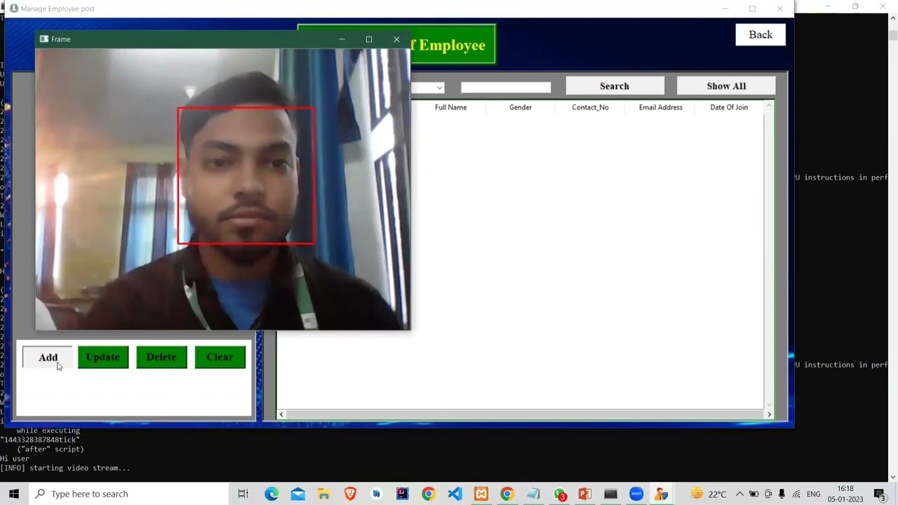Face Recognition Based Attendance System Using Python