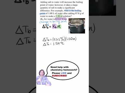 Boiling Point Elevation | Colligative Properties #science #chemistry #short #shorts