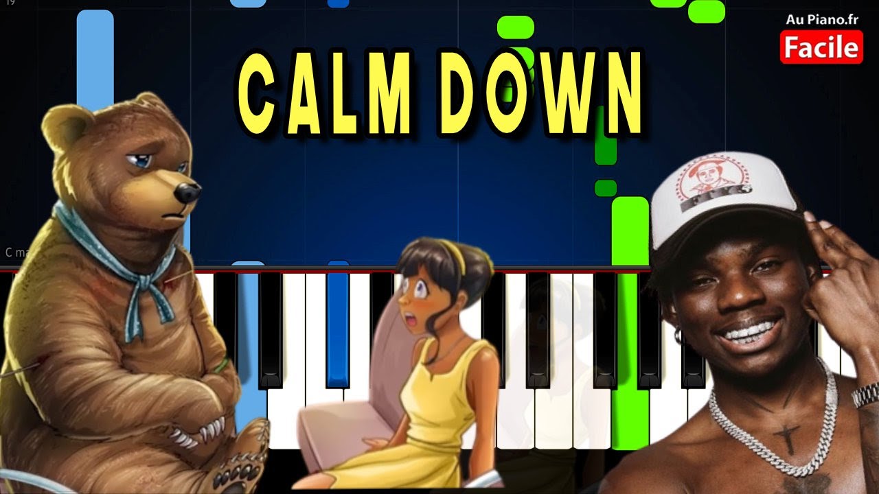 Rema - Calm Down Piano Cover Tutorial Instrumental Lyrics - Au Piano.Fr