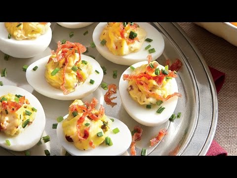 Muffuletta Deviled Eggs | Southern Living