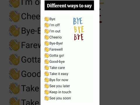 Different ways to say (Bye) #english #englishlanguagelearning #abmom #englishphrases #shorts