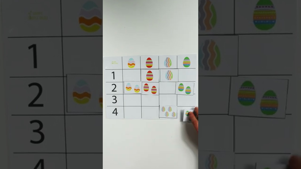 Preschool easter egg counting - Free printable #easteregg  #gameforkids #educational