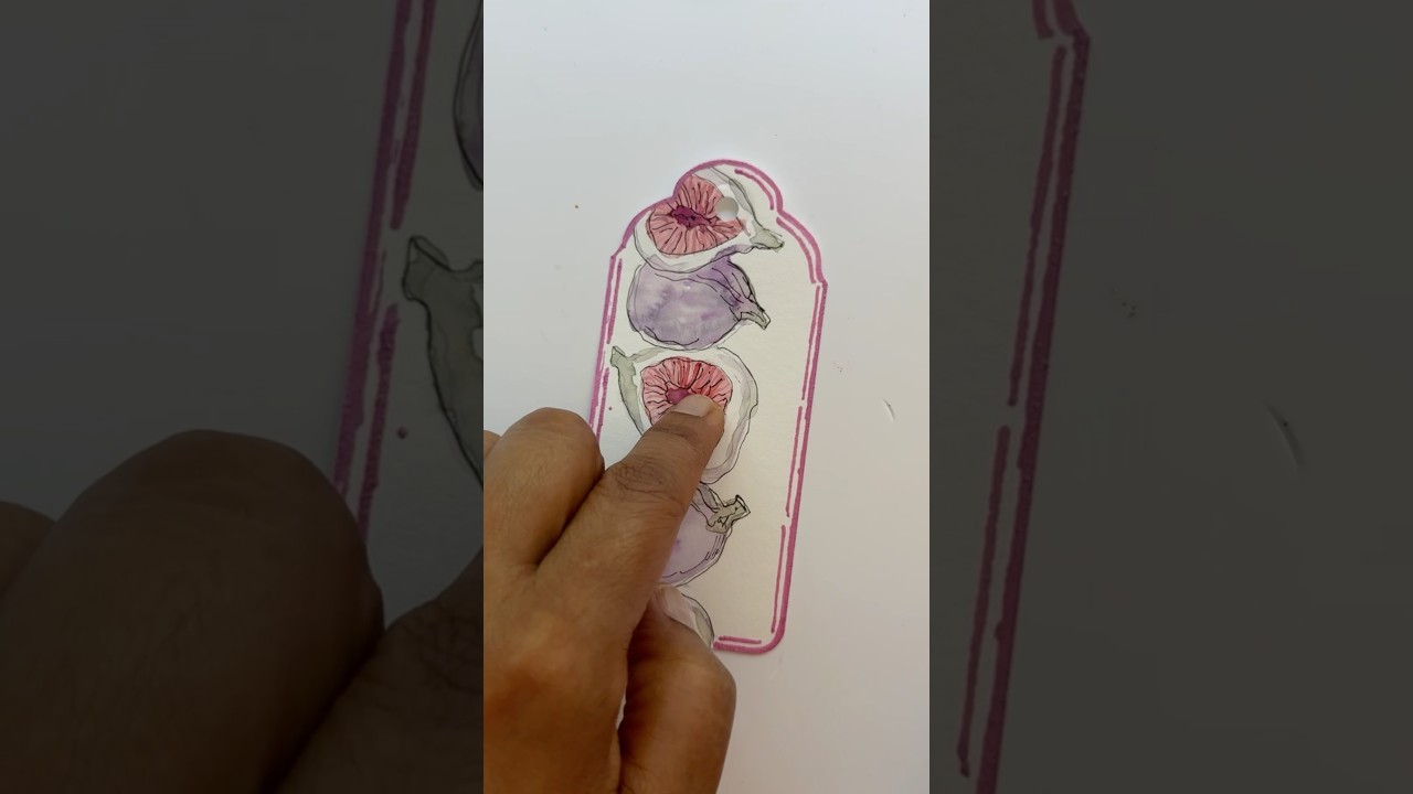 Fig art gift tag #cardcreations #watercolorpainting #makeacard #gifttag #fruitart