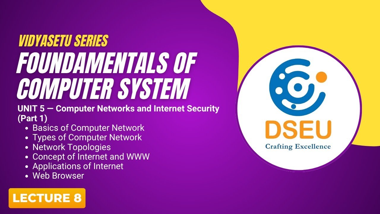 Unit 5 Part 1 | Fundamentals of Computer System | Computer Networks, Internet & WWW | VidyaSetu